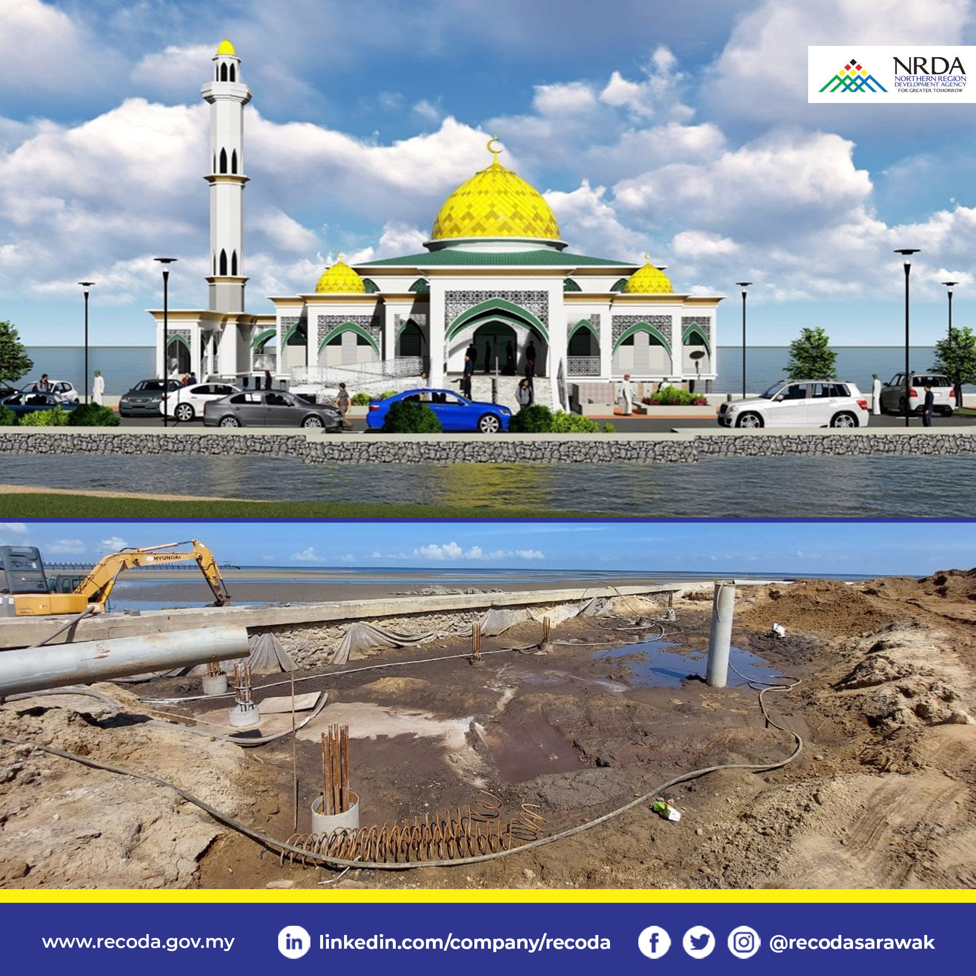 Foundation laid for Kampung Punang Floating Mosque - RECODA
