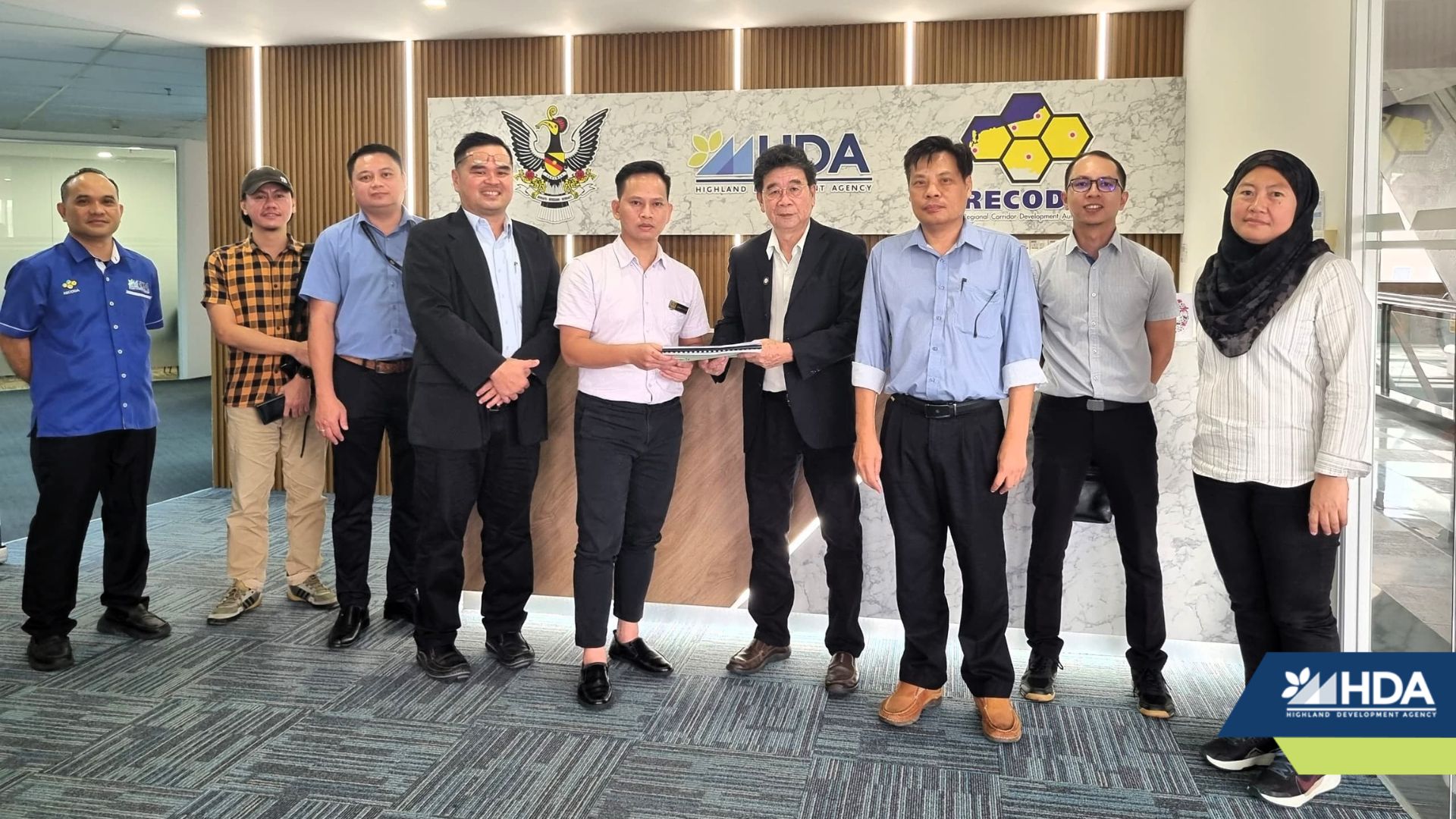 Hand Over of Project and Related Documents to JKR at HDA Office in Miri - RECODA